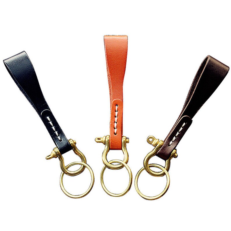 Handmade Leather and Brass Connector, Bike Key Chain Belt Key Ring ...