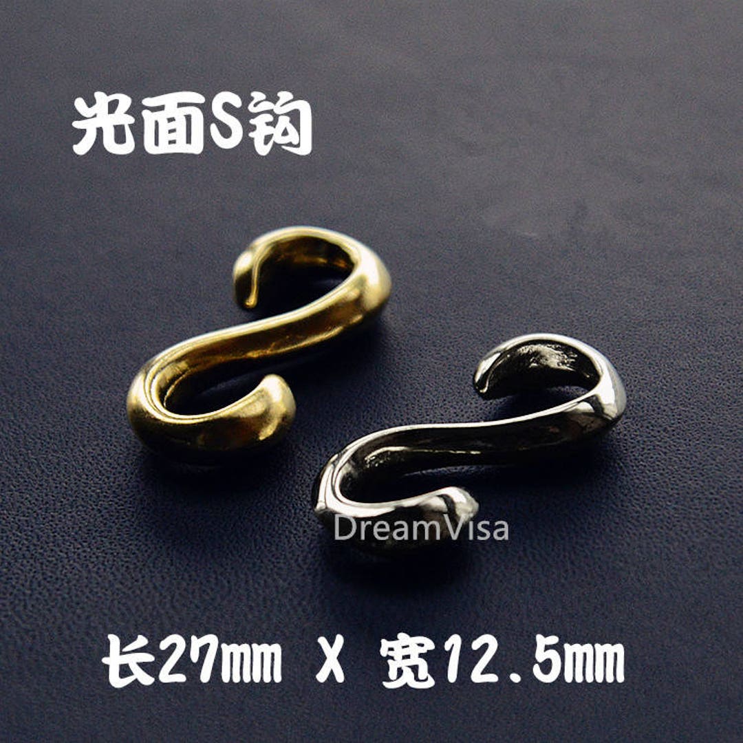 Handmade Solid Brass S Shape / S Hook Clasp / Conector Clasp / S ...
