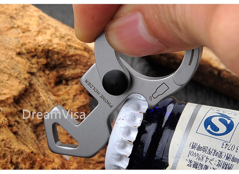 Stainless Steel Bottle Opener, Key Chain, Belt Connector, Phone Holder ...