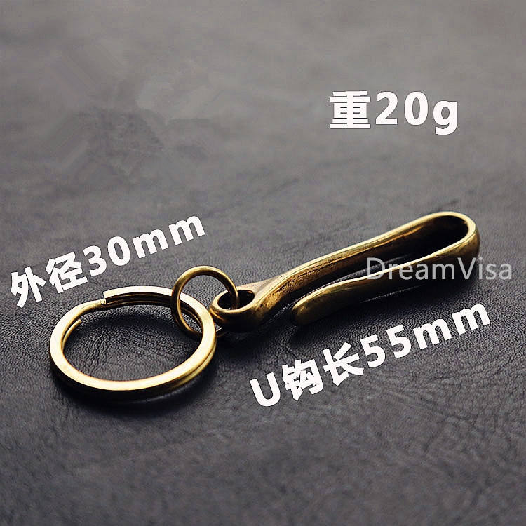 Handmade Brass, Japanese Fish Hook Key Chain Belt Hook Solid Brass EDC ...