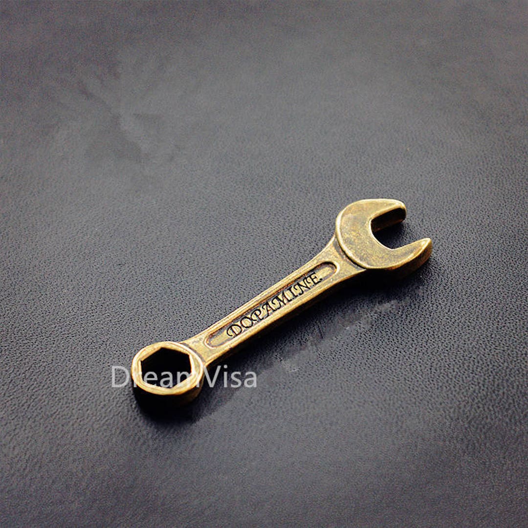 Handmade Charm: Antique Bronze Spanner Wrench Handtool Charm ...