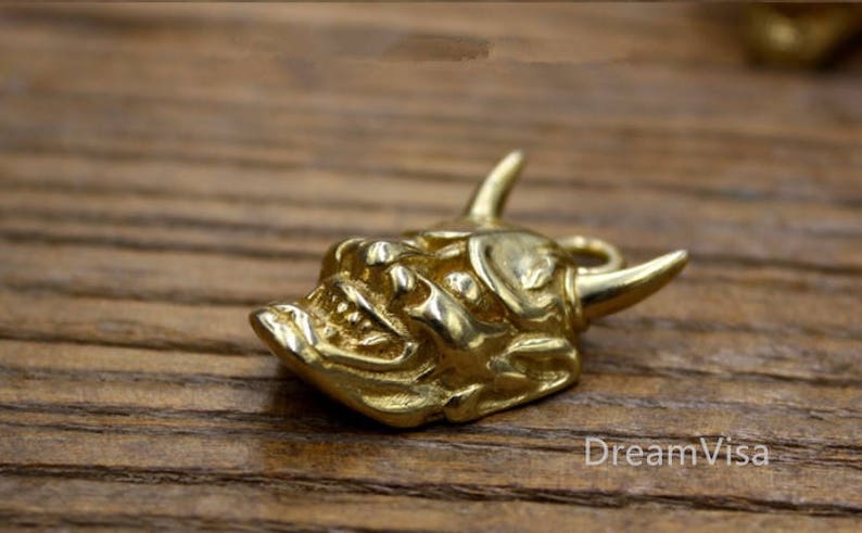 Handmade Fine Brass 般若 Evil Oni Noh Hannya BUDDHIST Mask Handwork HANNY ...