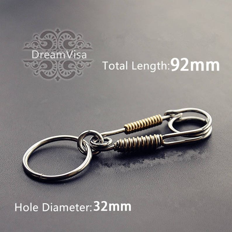 Handmade Key Chain Clap Loop Belt / Brass Hook / Brass Clap / - Etsy