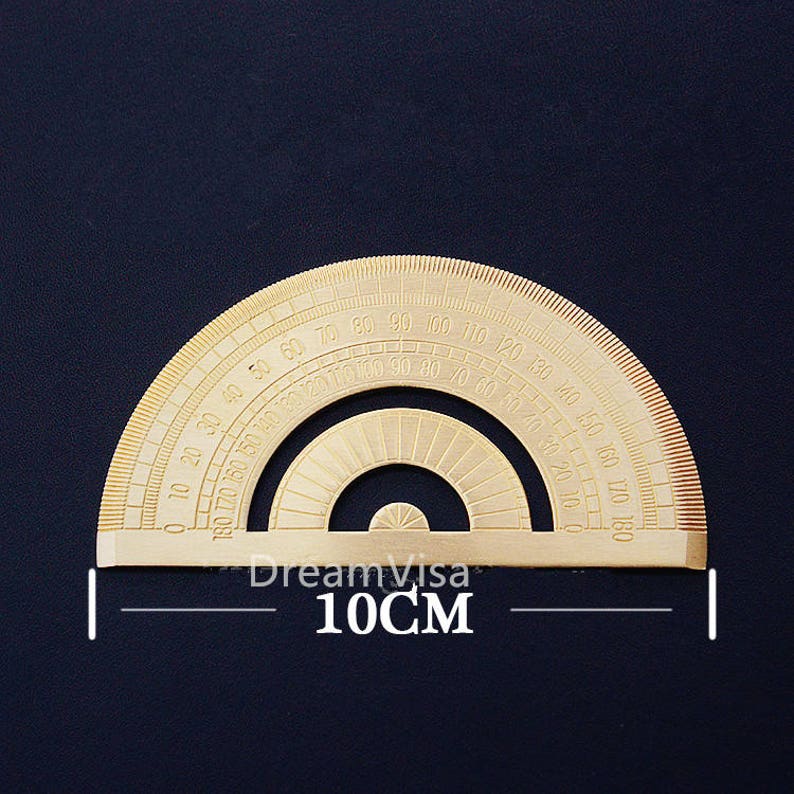 Protractor Ruler Triangle Ruler Brass Ruler EDC Ruler Bronze - Etsy