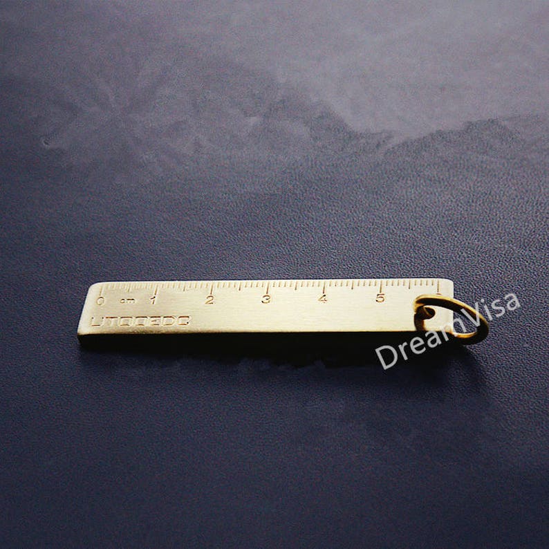 Brass Mini Ruler Solid Brass Ruler 2inches Ruler Brass Tag - Etsy