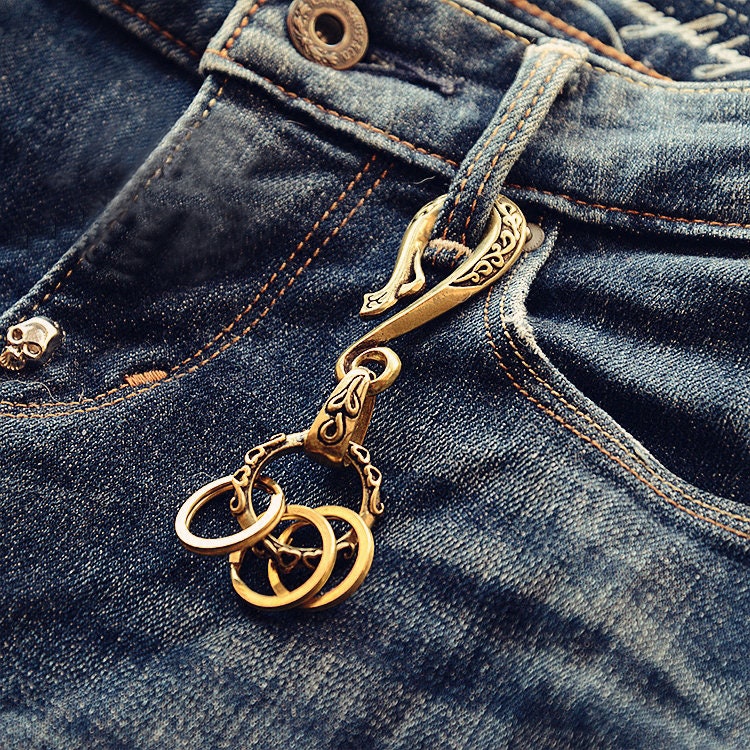 Collections Handmade Vintage U-shape Fob Solid Brass Wallet Shackle ...