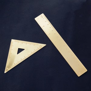 Ruler Set Caliper Protractor Ruler Triangle Ruler Brass Ruler, EDC ...