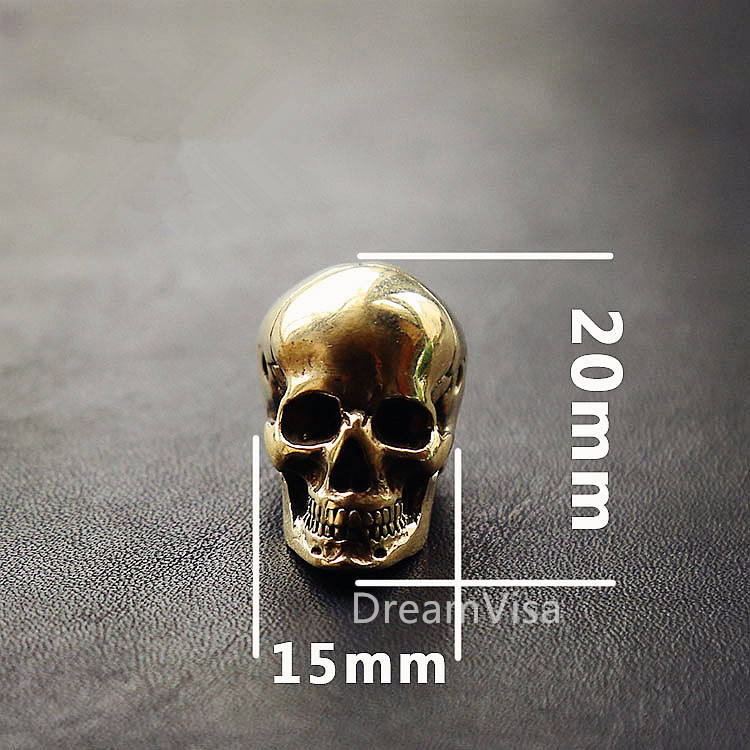 Spacer Bead Brass Skull Beads Lanyard Skull Beads Beads for - Etsy