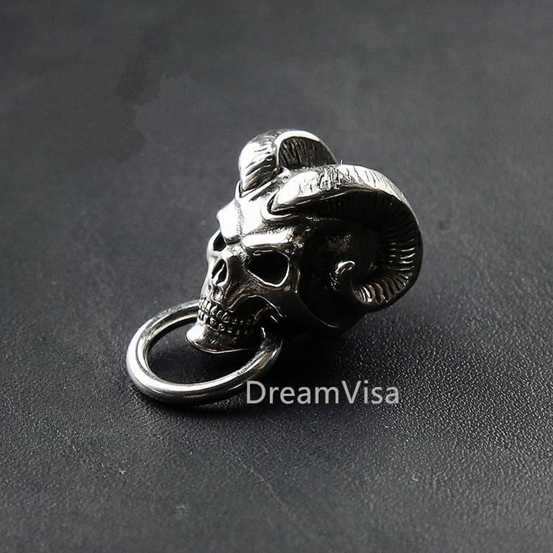 Demon Devil Biker Wallet Chain Connector Concho Solid Brass - Etsy