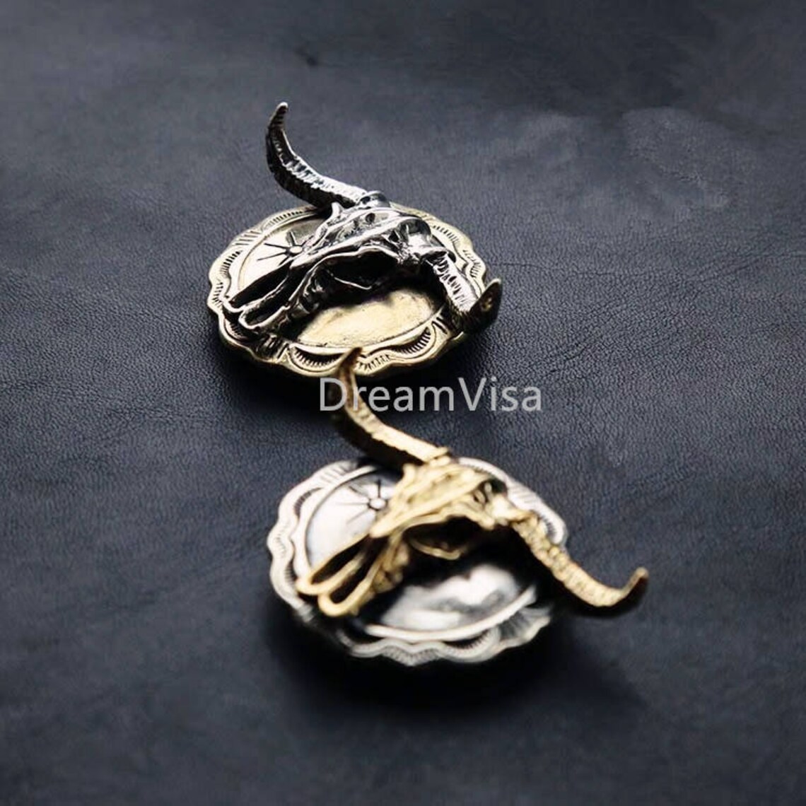 Handmade Brass Indian Bull Biker Wallet Chain Connector - Etsy