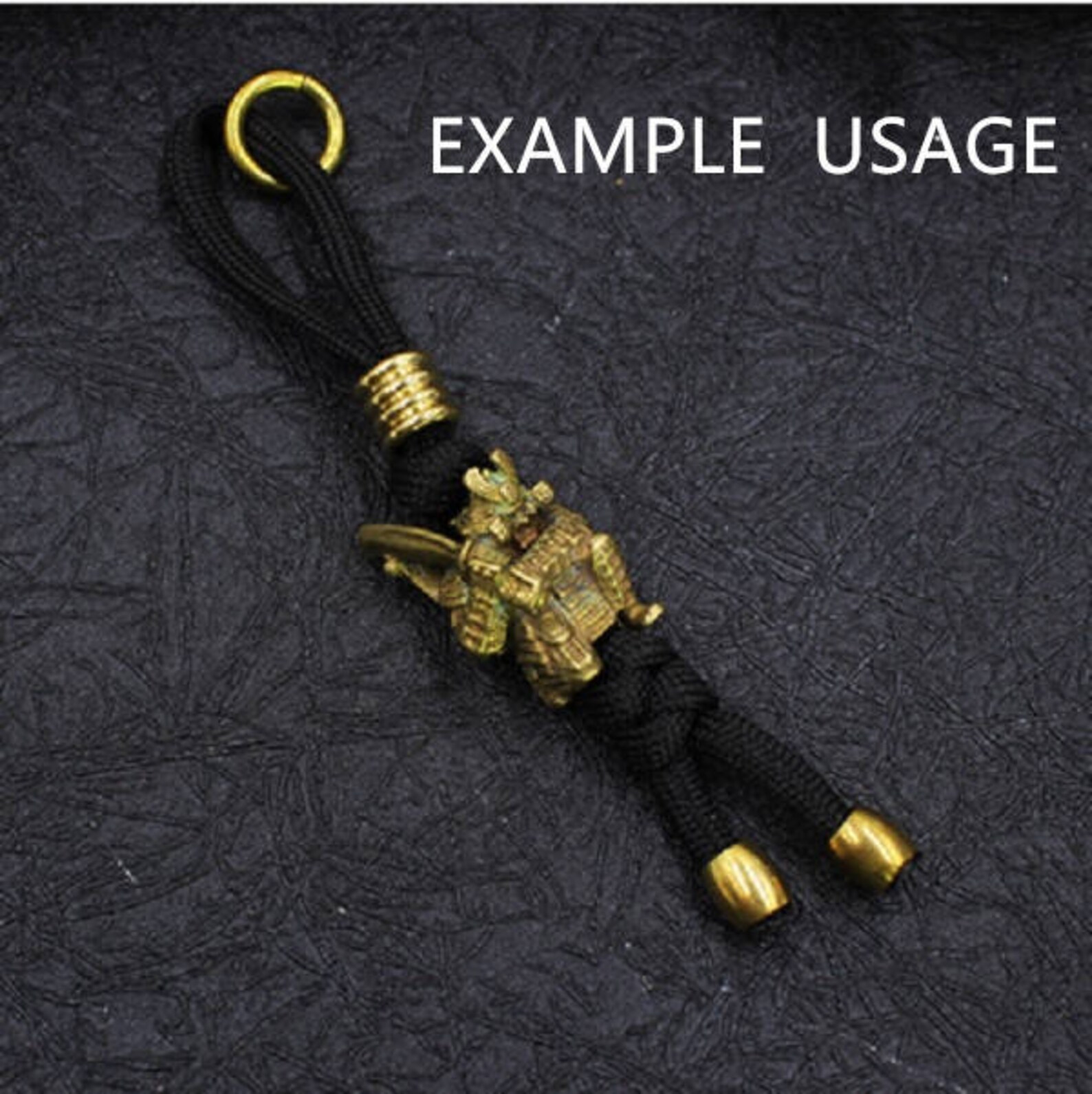 Handmade Brass Japanese Samurai Lanyard Knife Torch Flashlight ...