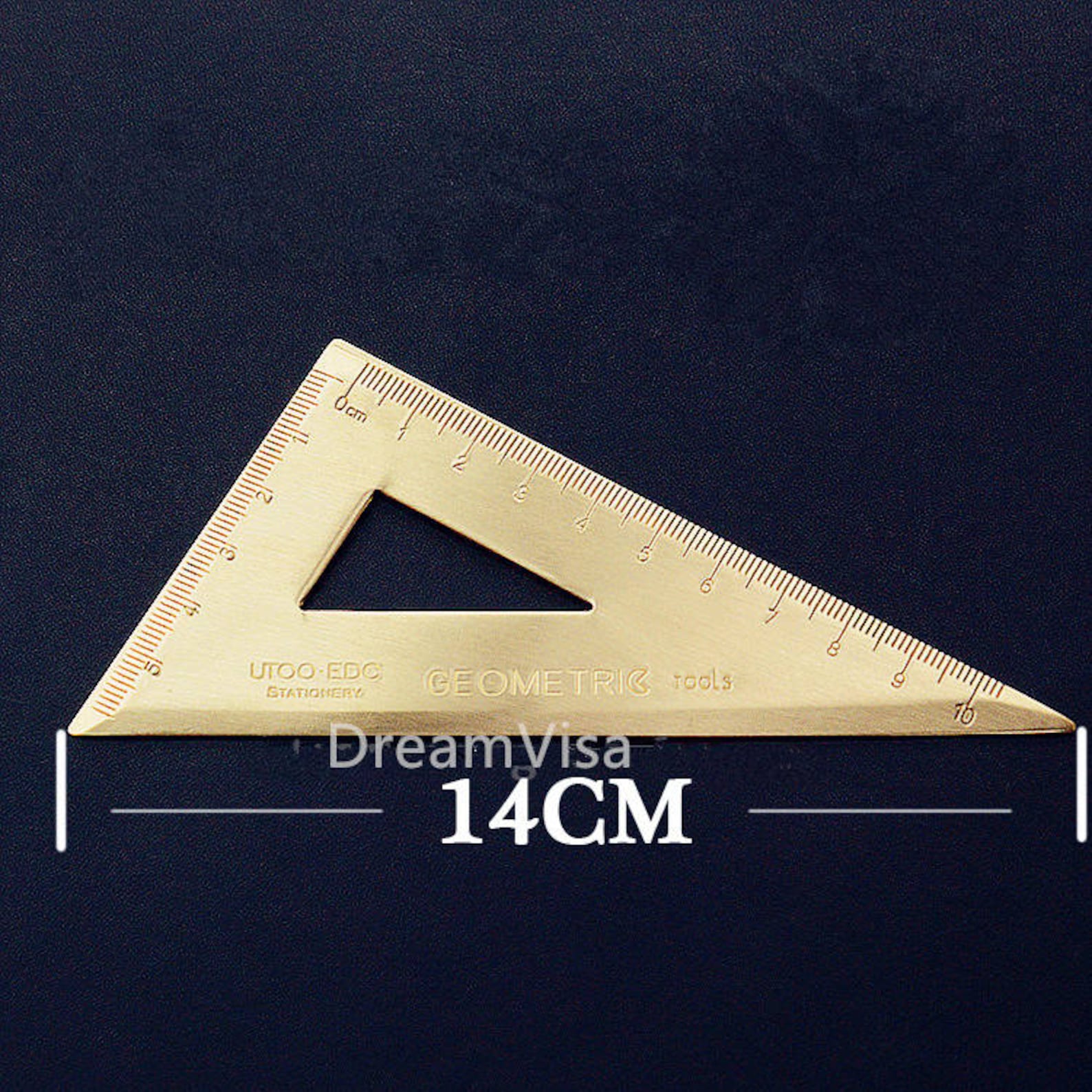 Protractor Ruler Triangle Ruler Brass Ruler EDC Ruler Bronze - Etsy