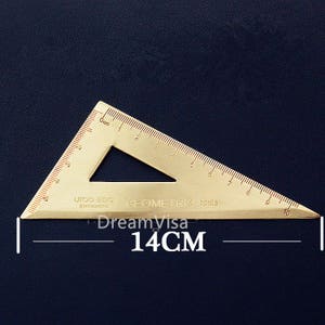 Ruler Set Caliper Protractor Ruler Triangle Ruler Brass Ruler, EDC ...
