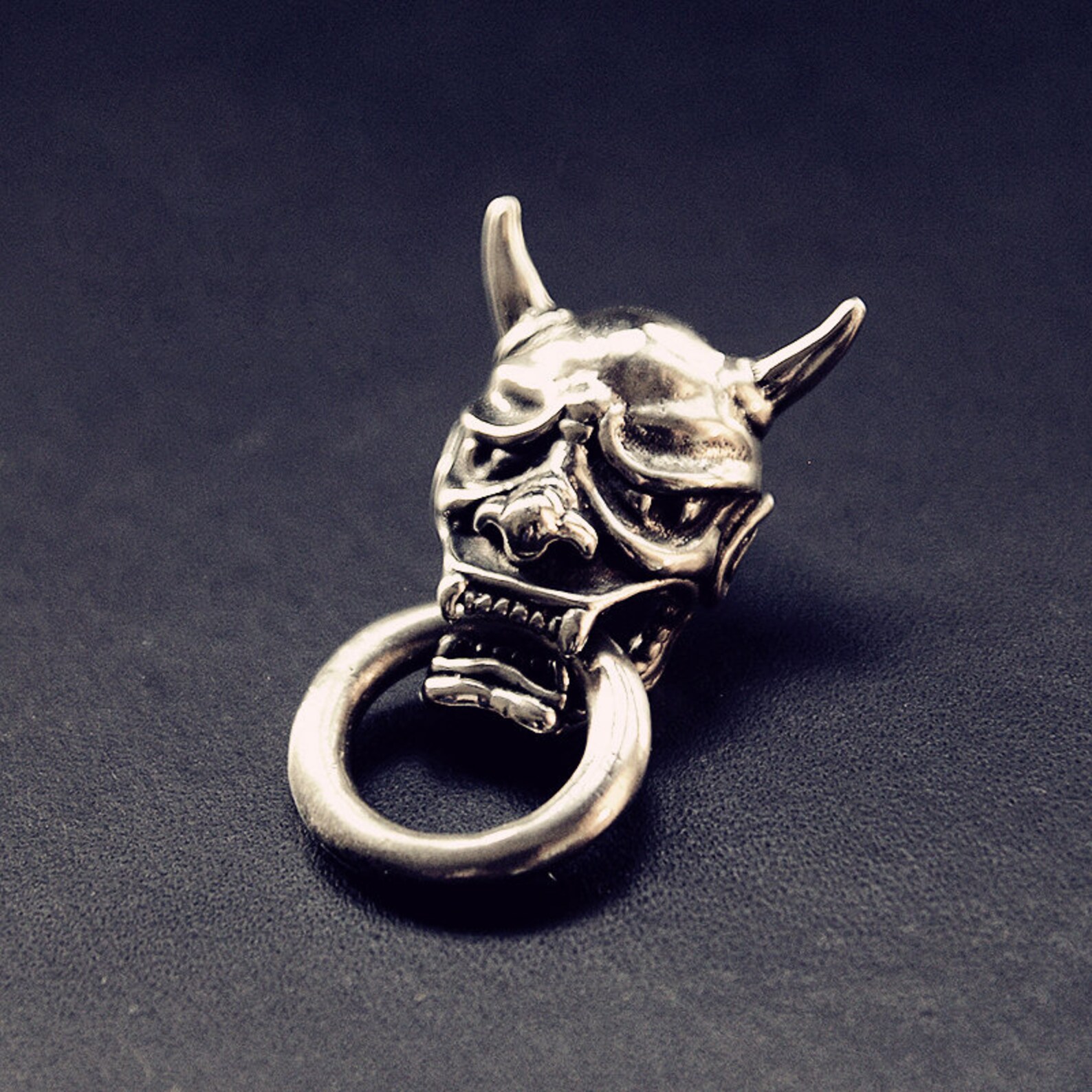 Handmade Evil Oni Noh Hannya BUDDHIST Mask Wallet Chain Connector ...