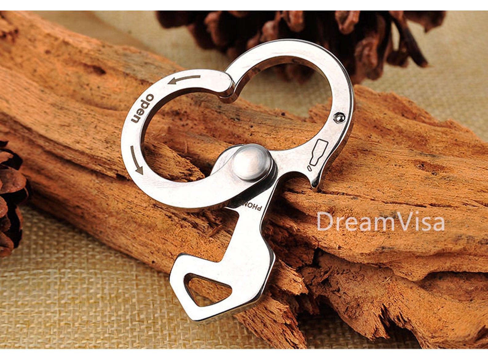 Stainless Steel Bottle Opener Key Chain Belt Connector - Etsy