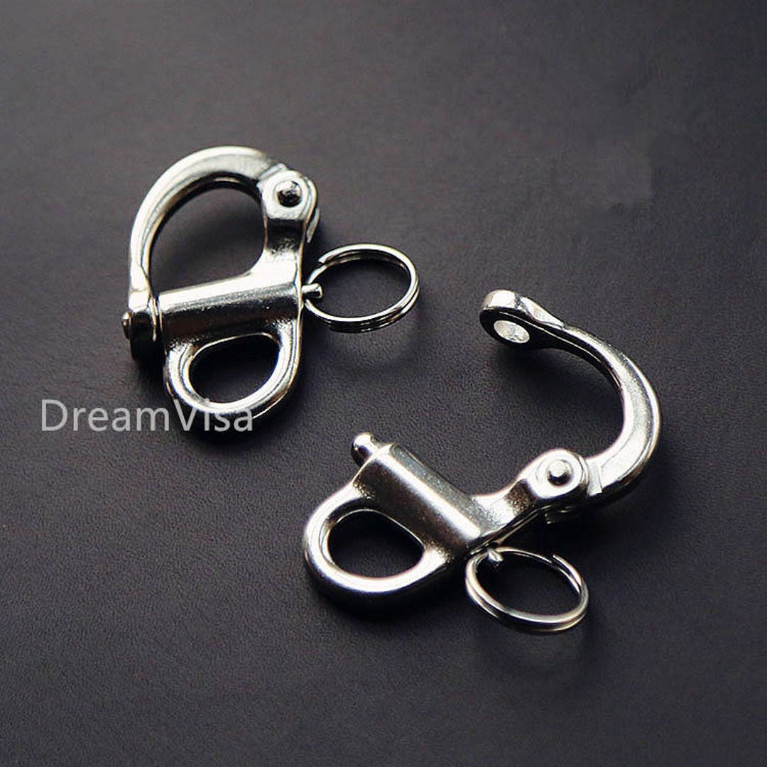 Handmade Stainless Steel Connector, D-ring, Key Chain, U Shape Lobster ...