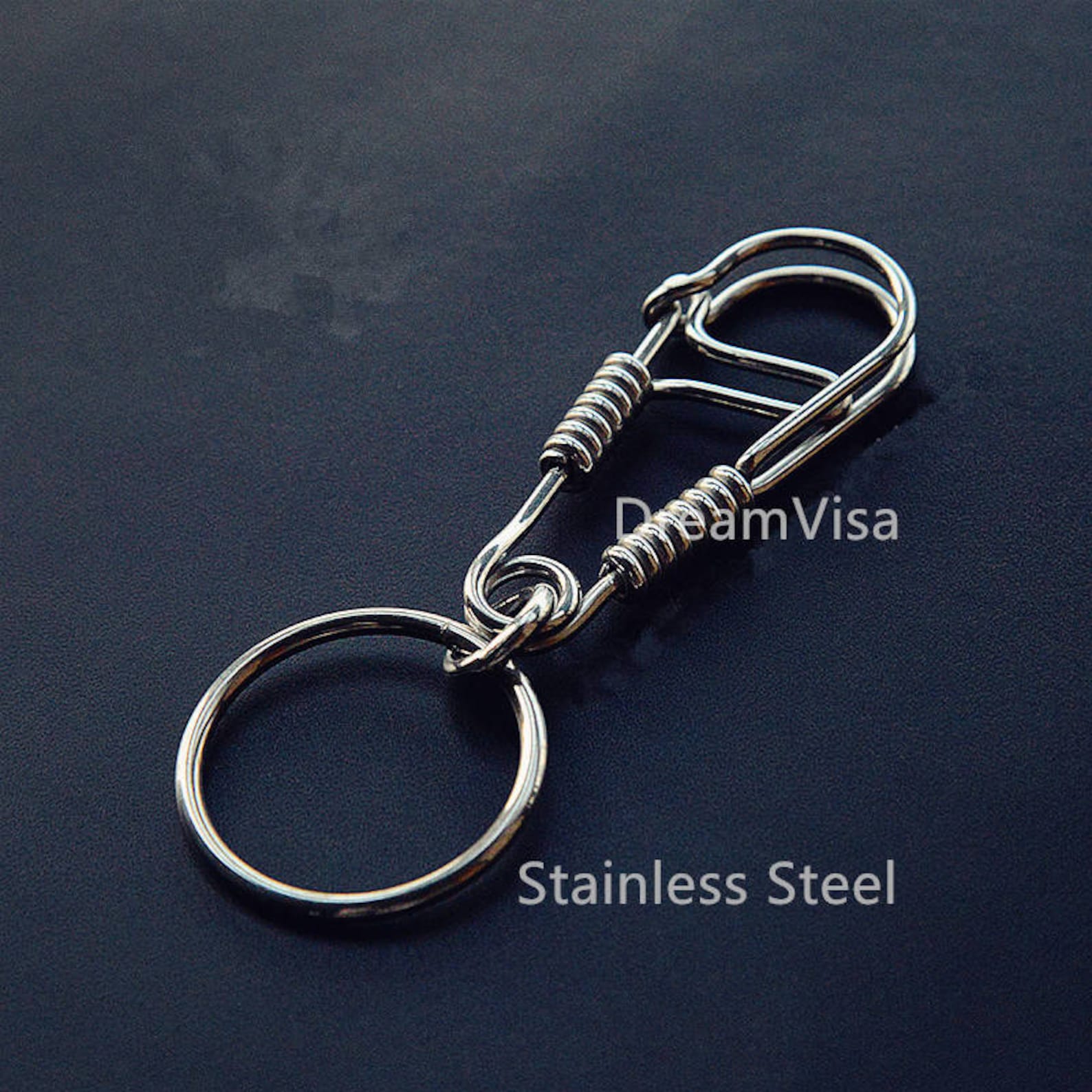 Handmade Stainless Steel/brass Key Chain Clap Loop Belt / - Etsy