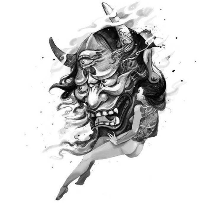 Handmade Fine Brass 般若 Evil Oni Noh Hannya BUDDHIST Mask Handwork HANNY ...