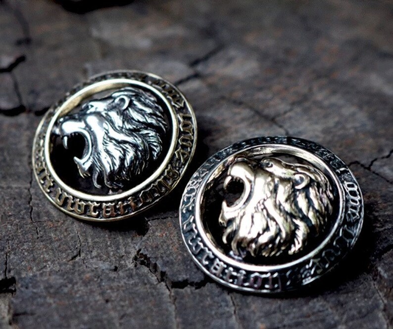 Lion Concho Leather Wallet Connector Decorative Clasp - Etsy