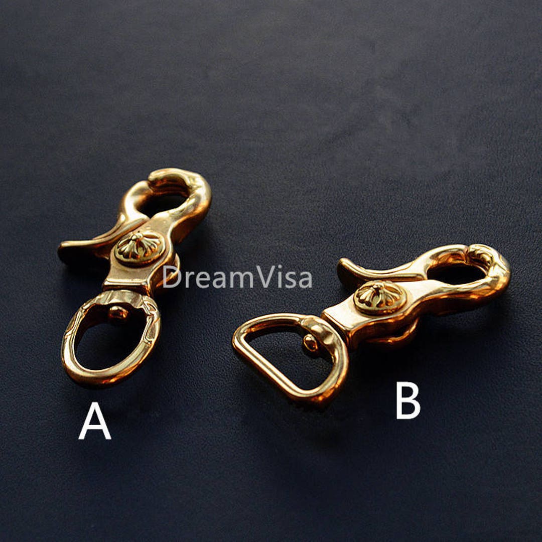 Handmade Brass Push Gate Swivel Hook/ Trigger Snaps/ Lobster Hooks for ...