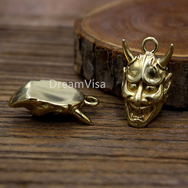 Handmade Fine Brass 般若 Evil Oni Noh Hannya BUDDHIST Mask Handwork HANNY ...