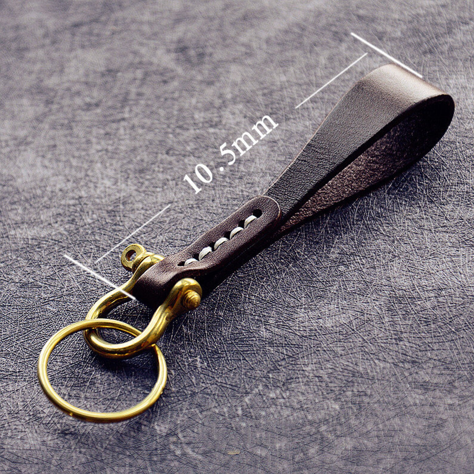 Handmade Leather and Brass Connector, Bike Key Chain Belt Key Ring ...