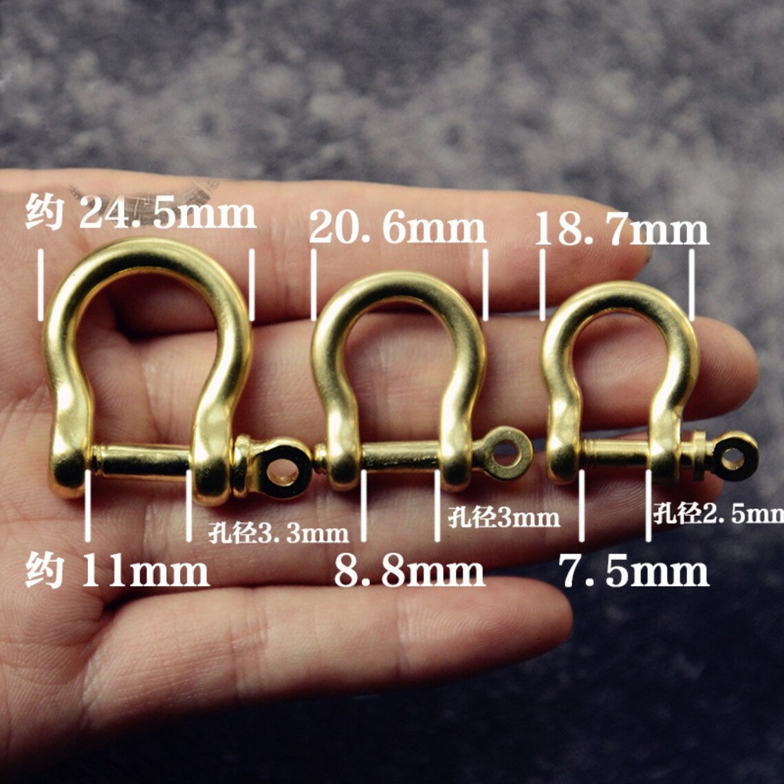 Brass D-rings With Screw for Bag Findings in Crafts U-shape | Etsy