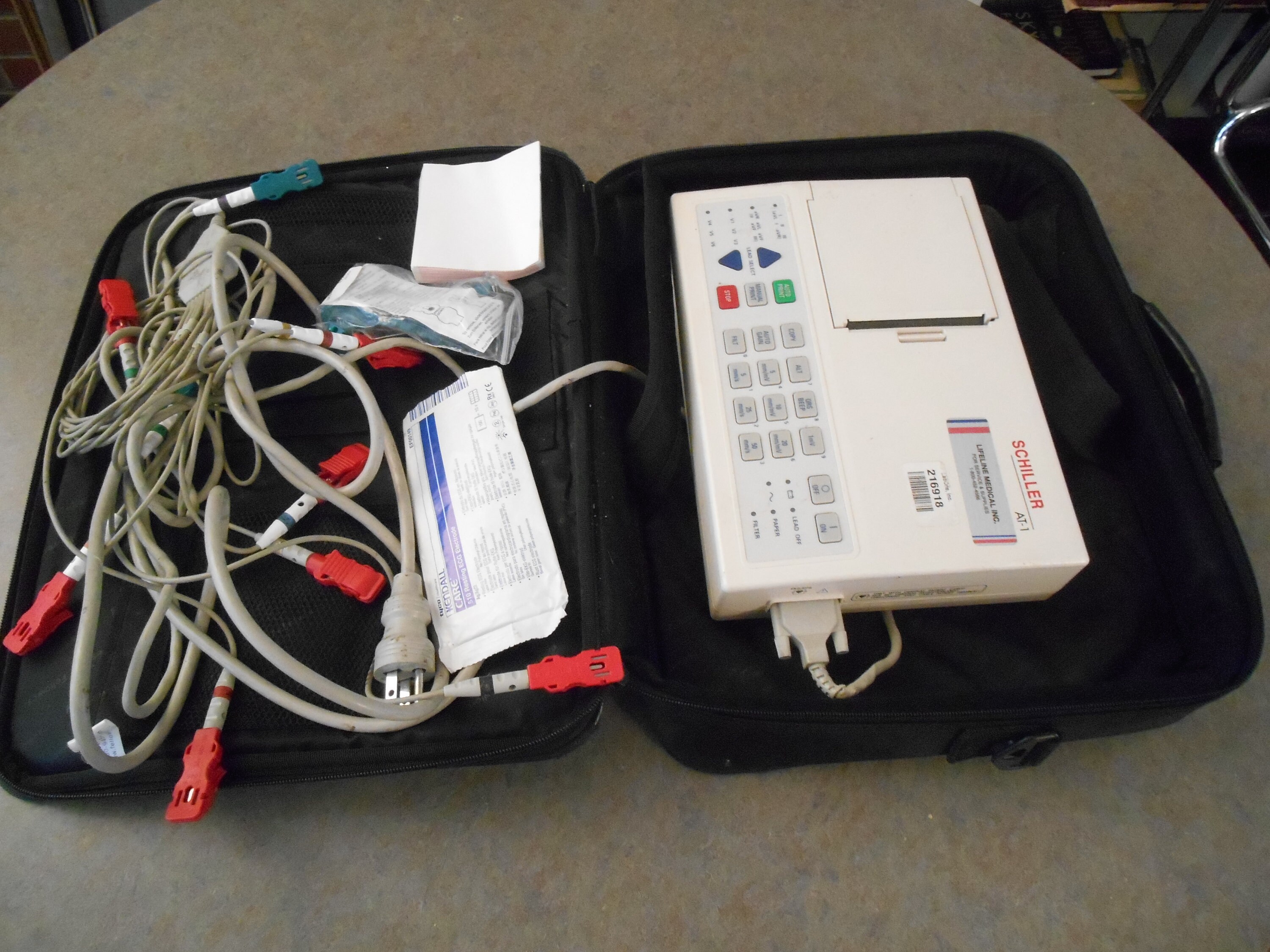 Schiller portable AT-1 EKG machine with carrying case made in | Etsy
