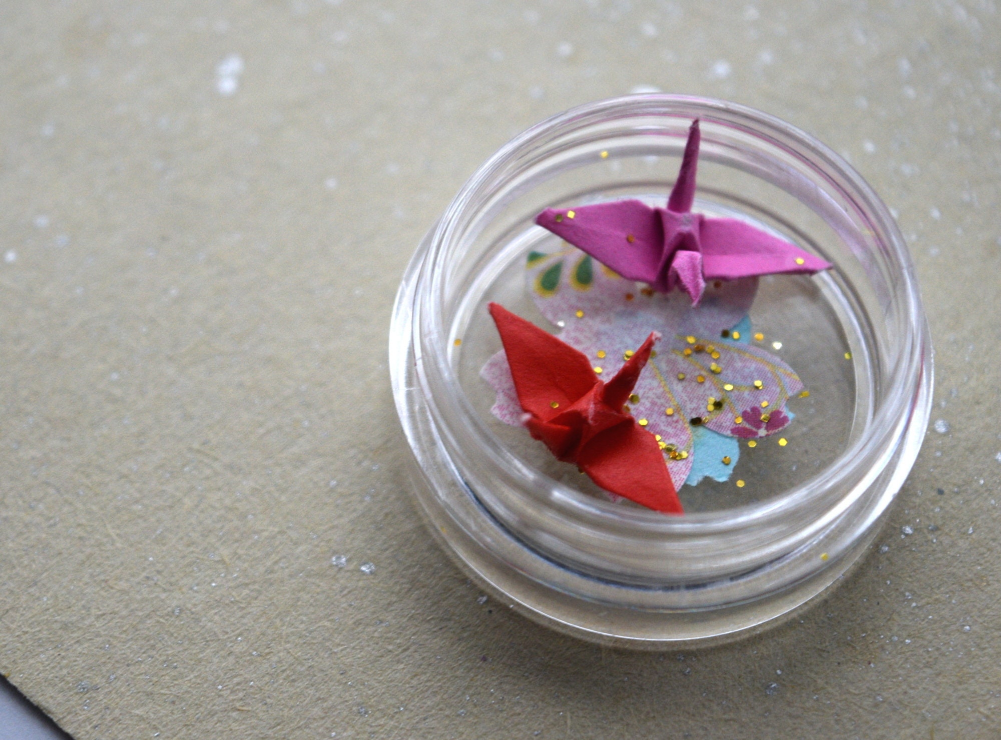 Japanese Tiny Origami Charm in the Mini Case. Butterflycrane - Etsy