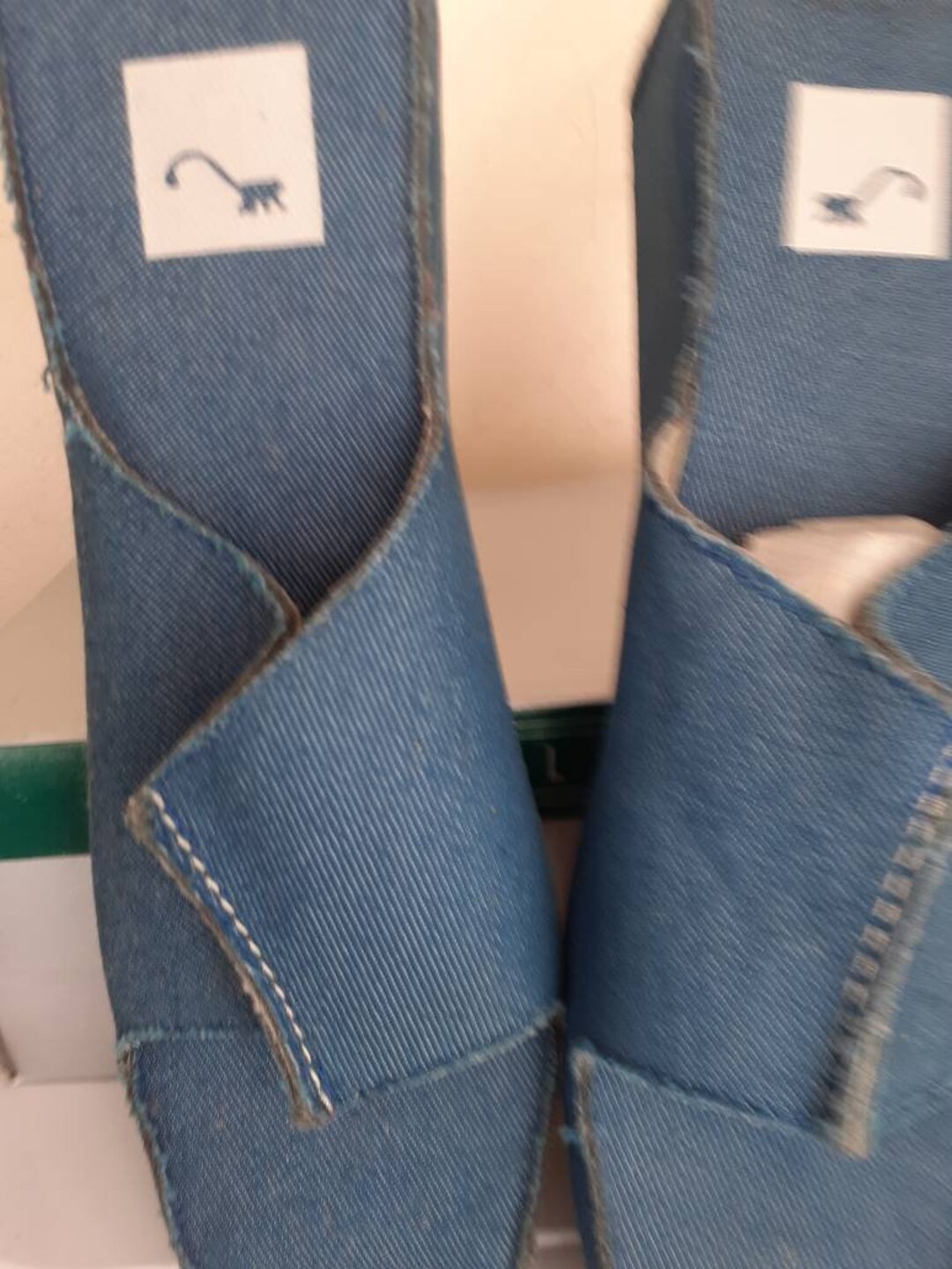 Kipling Original Fabulous Blue Denim Fabric Slip on Sandals/shoes - Etsy