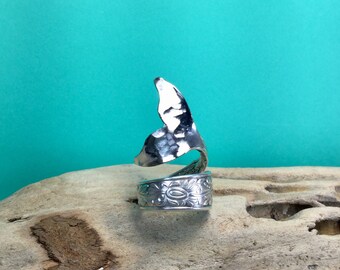 Whale tail ring | Etsy