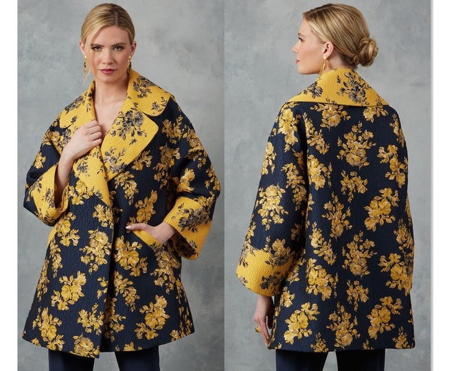 Vogue Sewing Pattern for Womens Jackets, Wrap Jacket, Shawl Collar ...