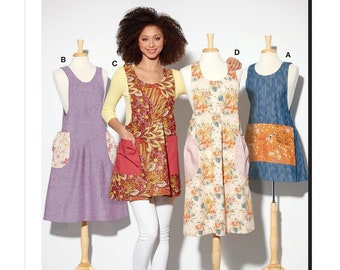 Sewing Pattern for Women's Aprons, Pullover Apron, Gardening Apron ...