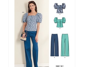 Sewing Pattern for Womens Pants, Cargo Pants, Drawstring Pants, Wide ...