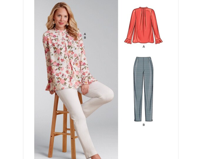 Vogue Sewing Pattern for Women's Tops, Capris, and Pants, Tank Top ...