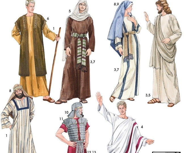 Sewing Pattern for Adult Costumes, Biblical Costume, Toga, Halloween ...
