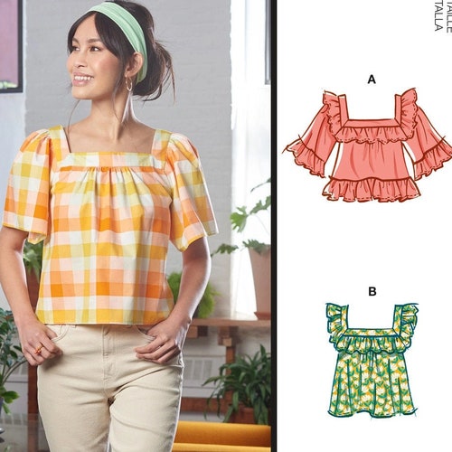 Easy Sewing Pattern for Women's Tops Boho Tops Pullover - Etsy