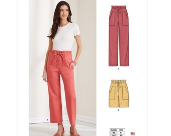Easy Sewing Pattern for Womens Pants, Wide Leg Pants, Cropped Pants ...