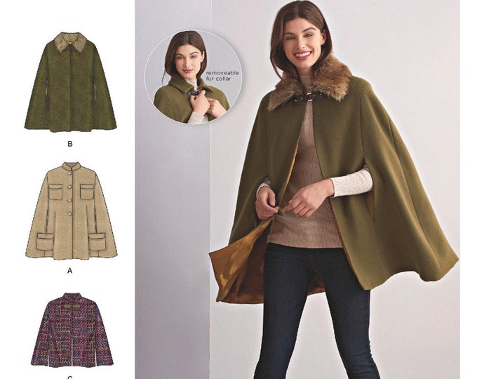 Easy Vogue Sewing Pattern for Womens Cape Jacket Long Cape - Etsy