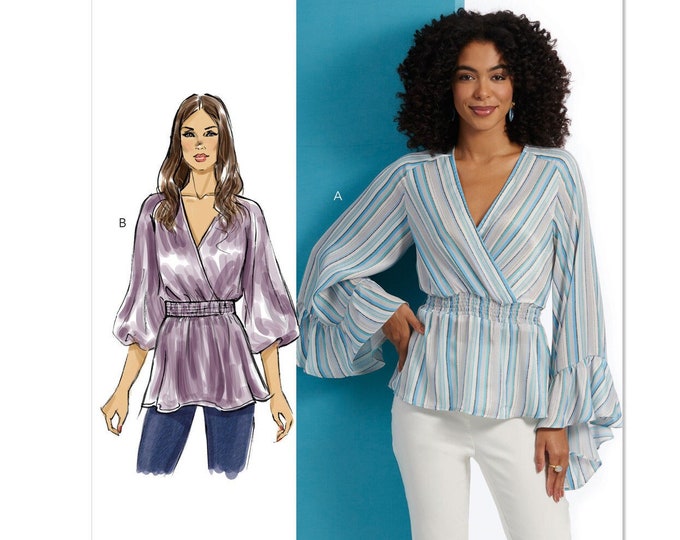 Sewing Pattern for Women's Tops, Wrap Tops, V Neck Tops, Tank Tops ...