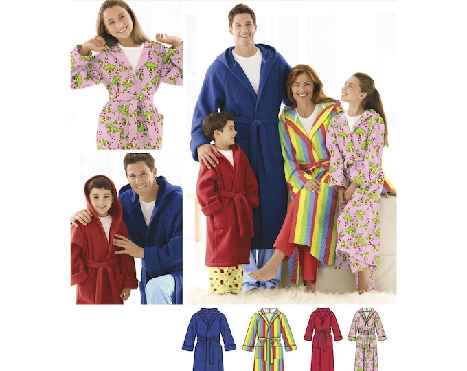 Sewing Pattern for Child's Mens and Women's Robes, Children's Robe ...