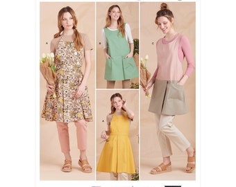 Sewing Pattern for Women's Aprons, Pullover Apron, Gardening Apron ...