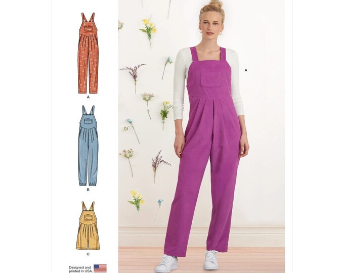 Vogue Sewing Pattern for Women's Jumpsuit and Dress, Wide Leg Jumpsuit ...