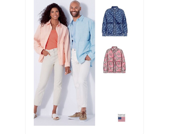 Sewing Pattern for Mens Tops, Mens Button Front Shirts, Long Sleeve ...