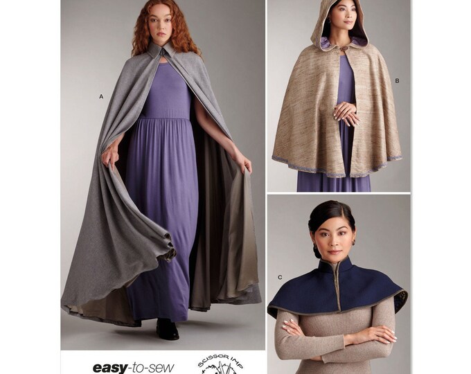 Sewing Pattern for Womens Cape, Costume Cape, Hooded Cape, Womens ...