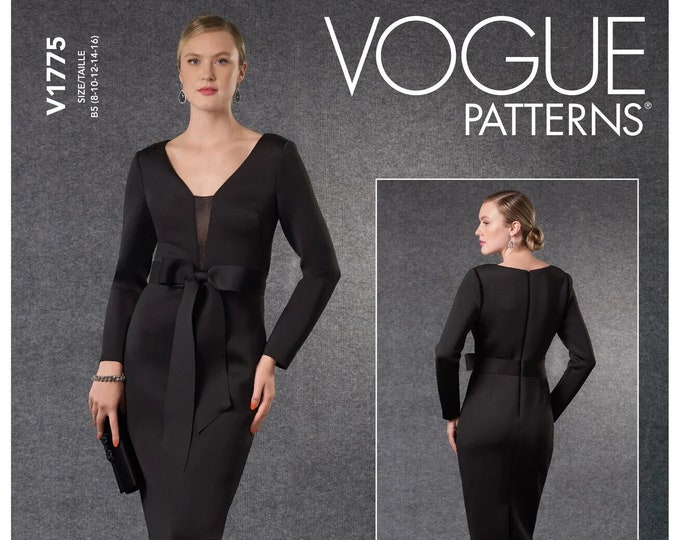 Vogue Sewing Pattern for Women's Knit Dress, Formal Dress, Cocktail ...