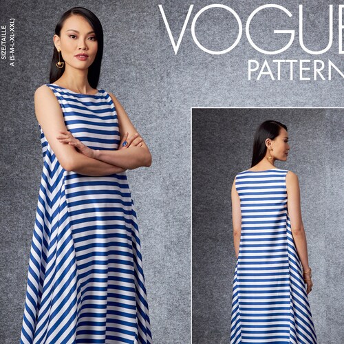 Uncut Vogue Sewing Pattern 1799 Women's Dress Pullover - Etsy