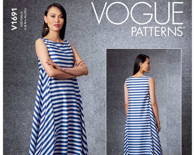 Vogue Sewing Pattern for Women's Dress, Maxi Dress, Pullover Dress ...
