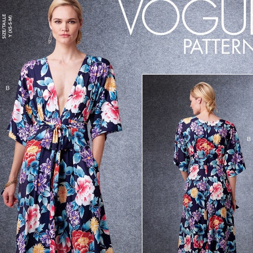 Easy Vogue Sewing Pattern for Women's Dress Maxi Dress | Etsy