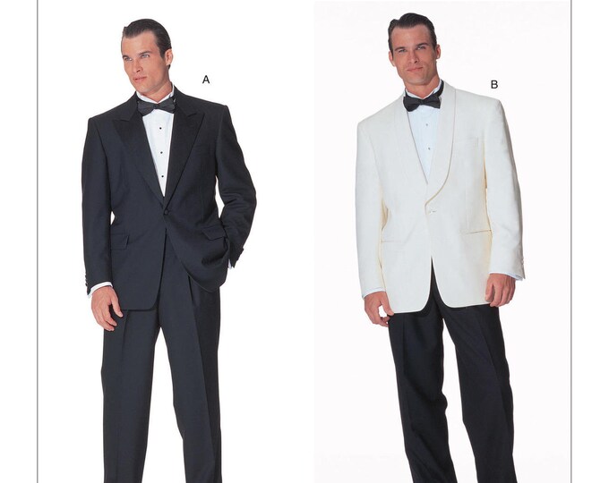 Vogue Sewing Pattern for Men's Tuxedo Jacket and Pants, Mens Suit ...